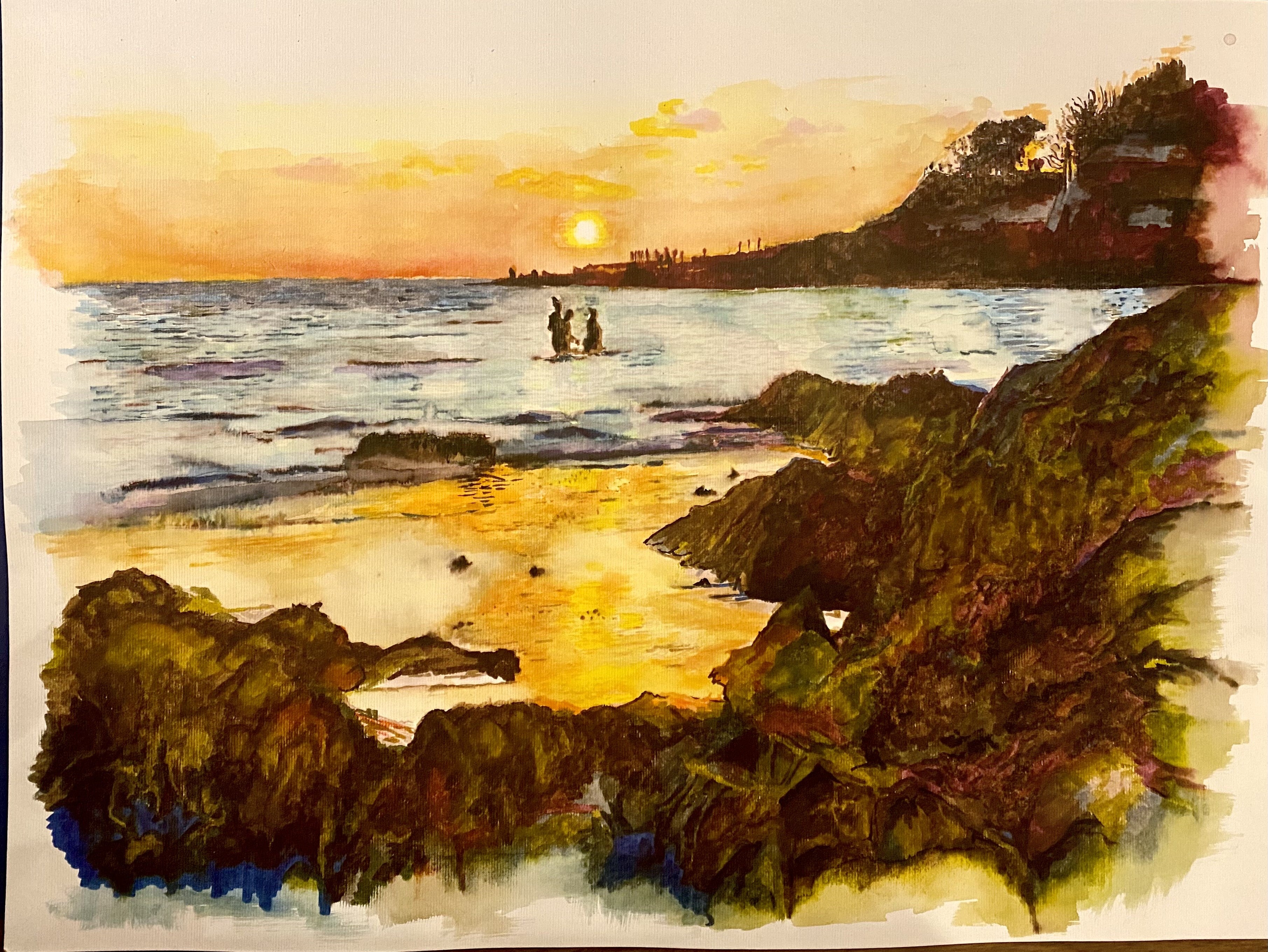 Morning Dip Watercolours - Prints – Piccalillidesigns